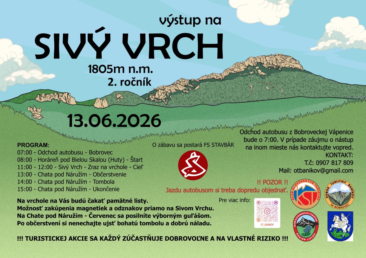 Výstup na Sivý vrch - Oficiálna stránka obce Bobrovec